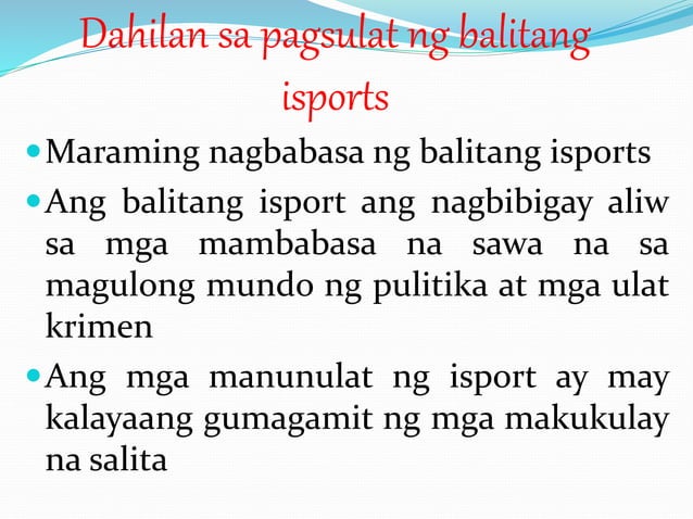 Balitang isports | PPTX