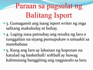 Balitang isports | PPTX