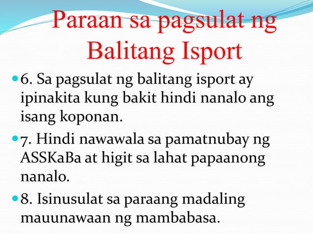 Balitang isports | PPTX