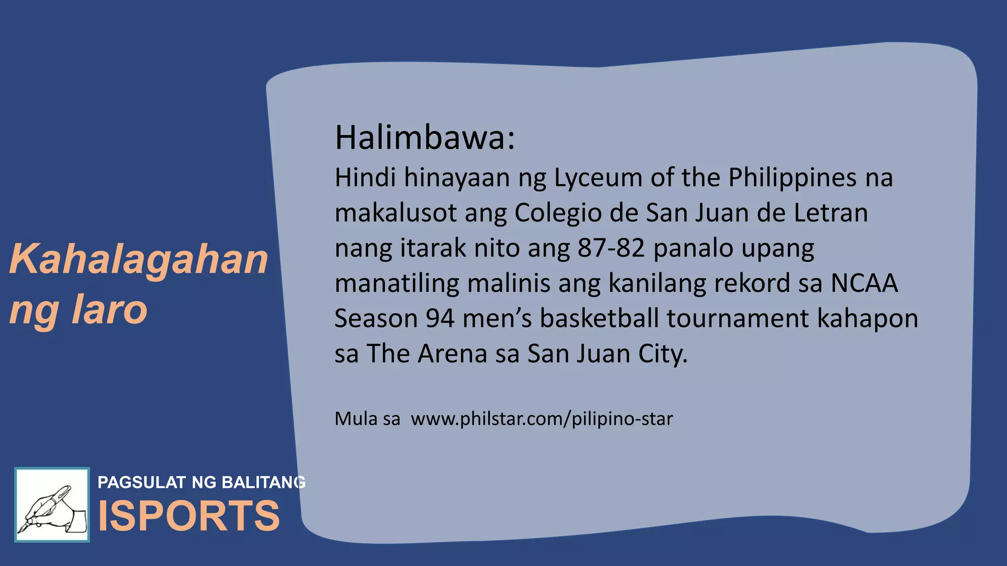 Balitang isports august25 | PPTX