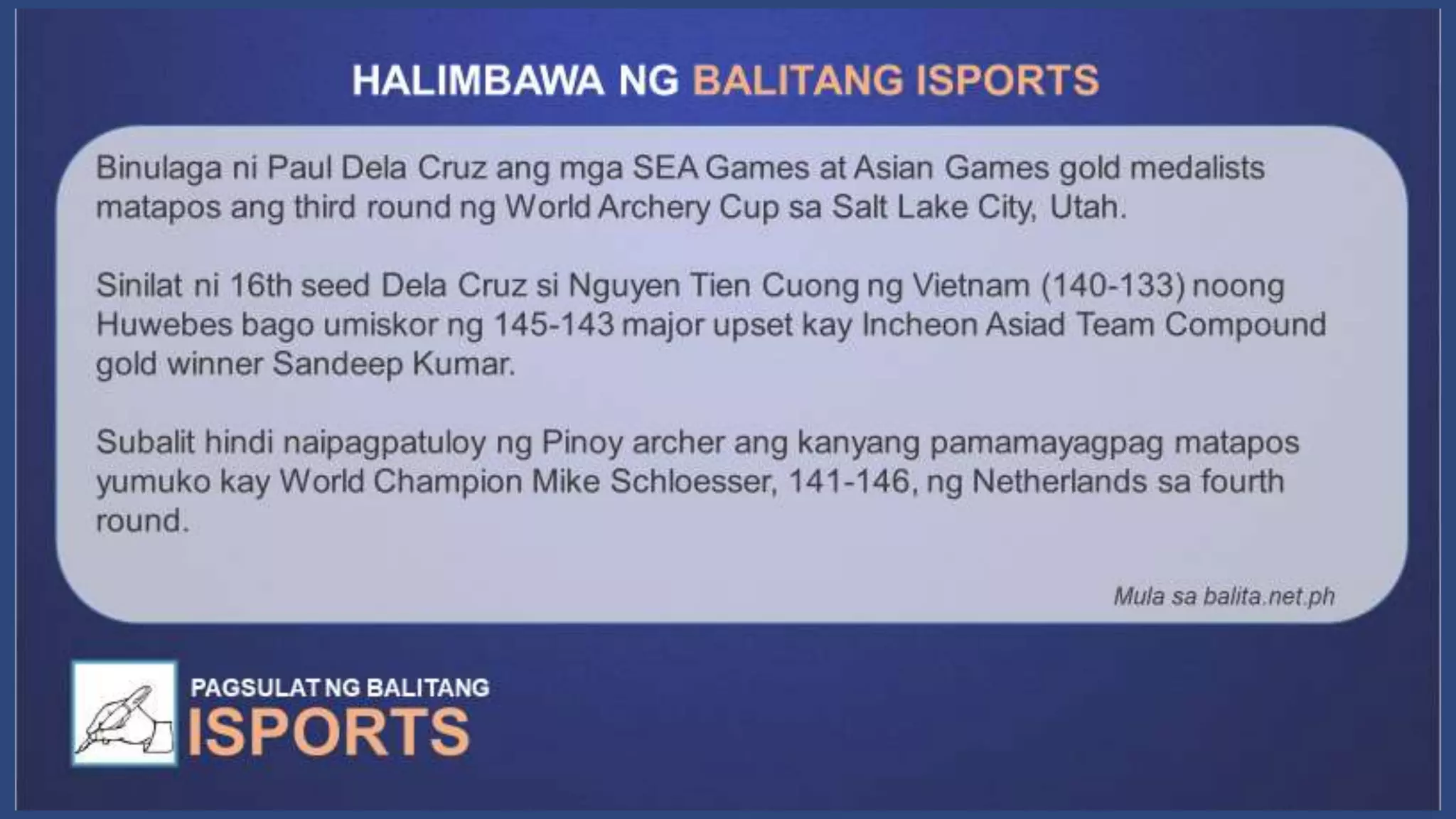 Balitang isports august25 | PPTX