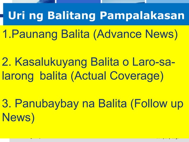 Balitang Isports o Balitang Pampalakasan | PPT