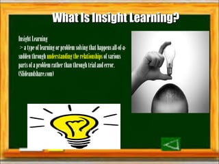 Insight learning | PPT | Science