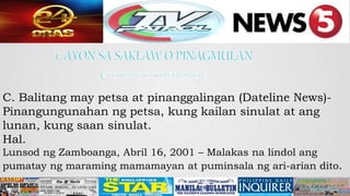 Balita ppt | PPTX