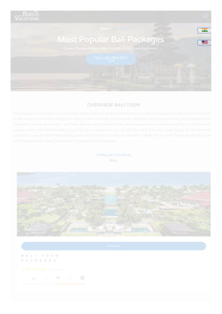Bali Luxury Packages | Bali Tour Packages | Rushtovacations | PDF