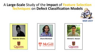 A Large-Scale Study of the Impact of Feature Selection Techniques on ...