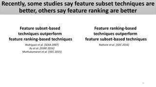 A Large-Scale Study of the Impact of Feature Selection Techniques on Defect Classification ...