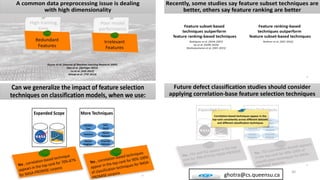 A Large-Scale Study of the Impact of Feature Selection Techniques on Defect Classification ...