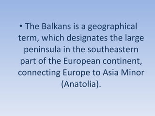 Balkans | PPT