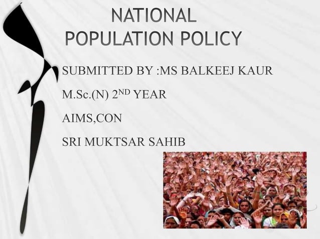 National population-policy | PPTX | Political Issues & policy | Politics