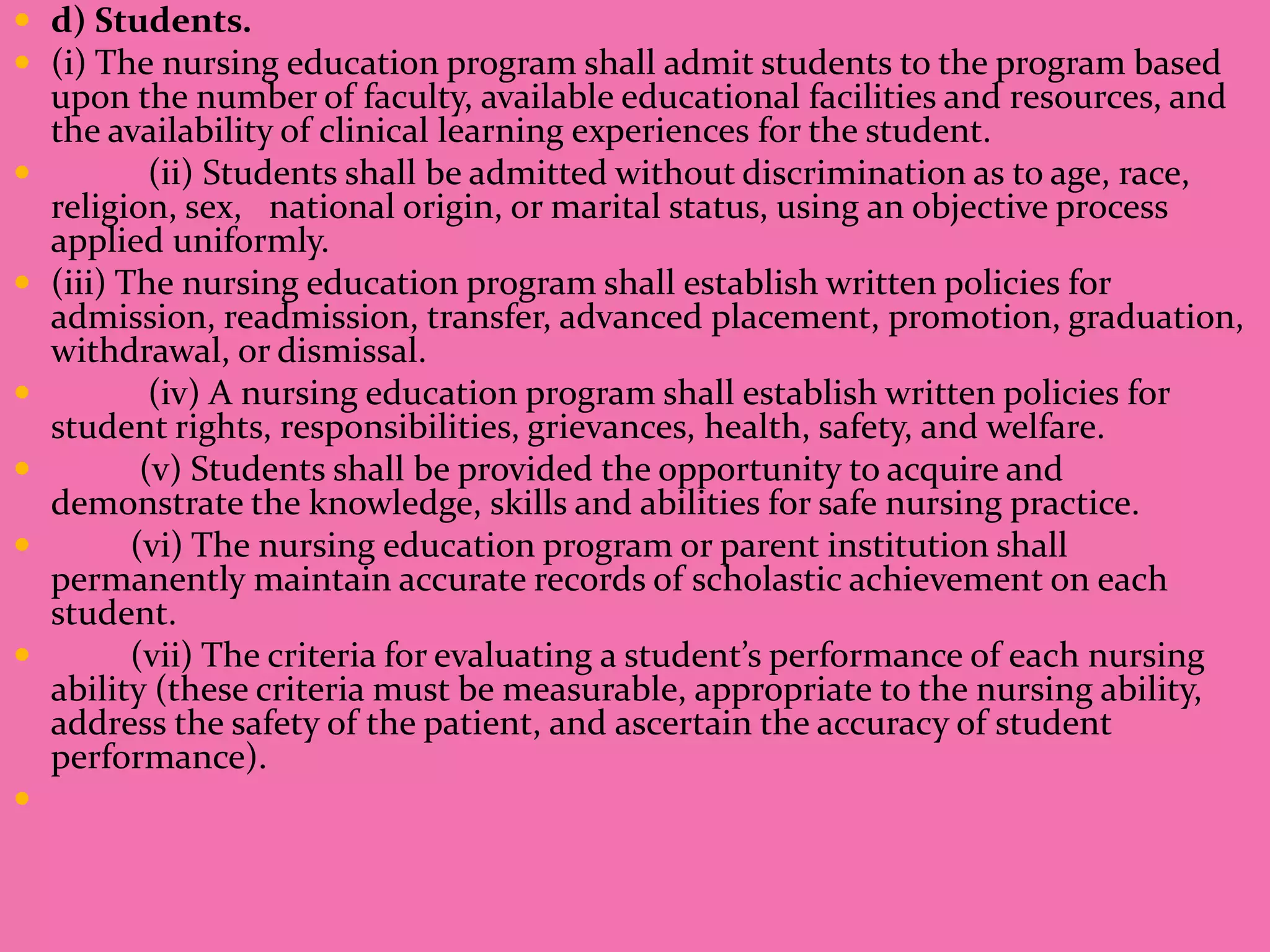 Nursing standards | PPTX