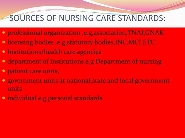 Nursing standards | PPTX
