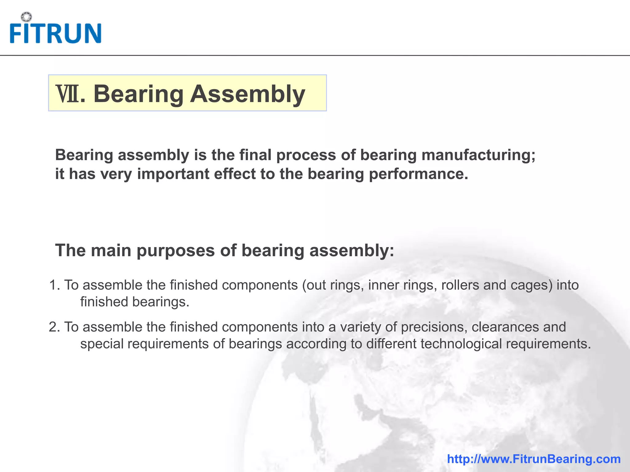 Ball bearing manufacturing process | PPTX