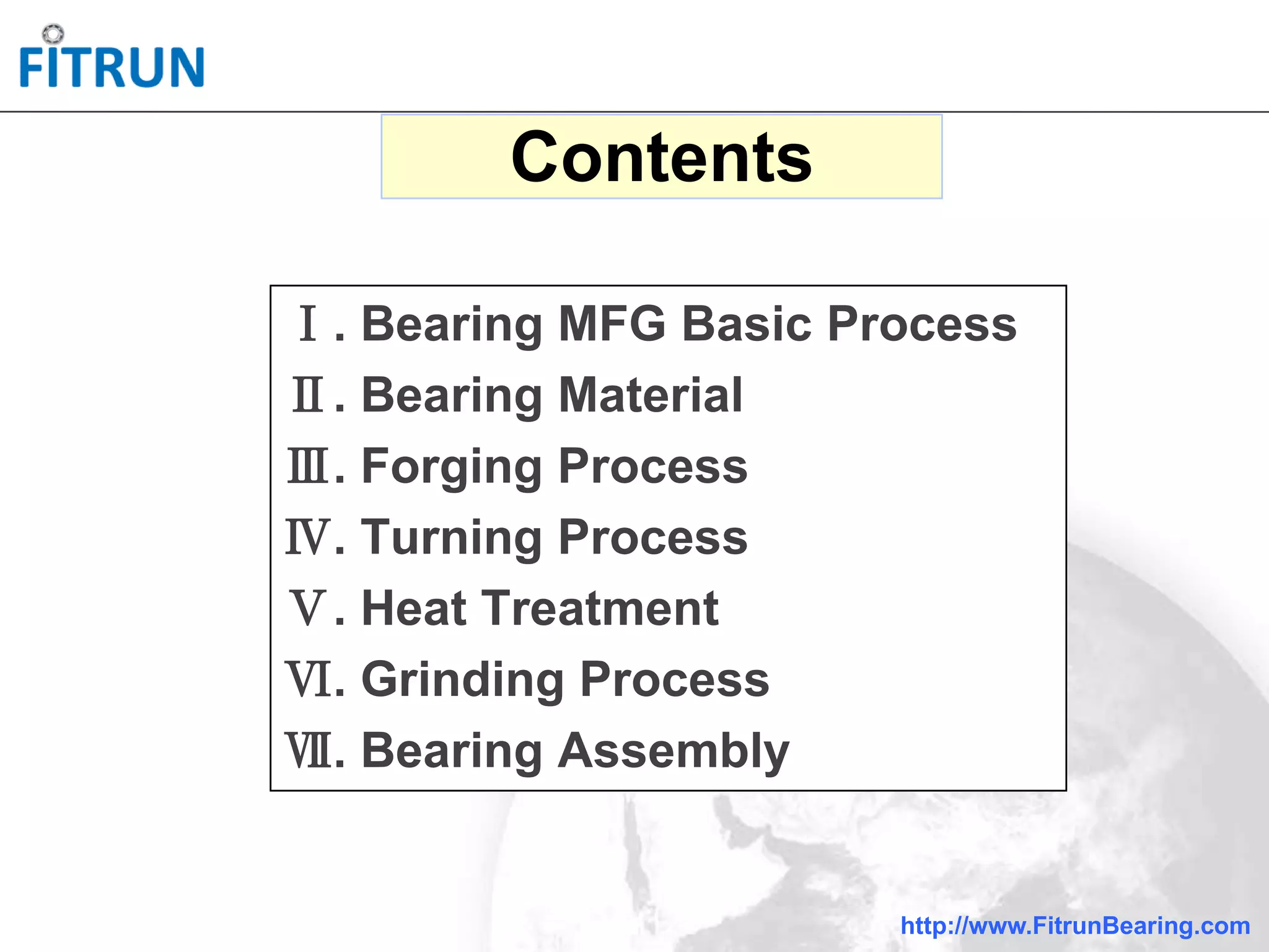 Ball bearing manufacturing process | PPTX