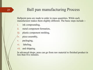 Feasibility Study on Ball Pen Manufacturing Plant | PPTX