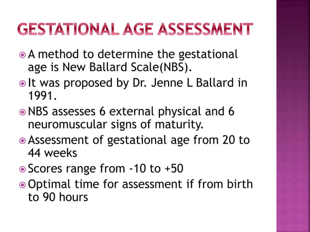Ballard scale presentation | PPTX | Pregnancy | Reproductive Health