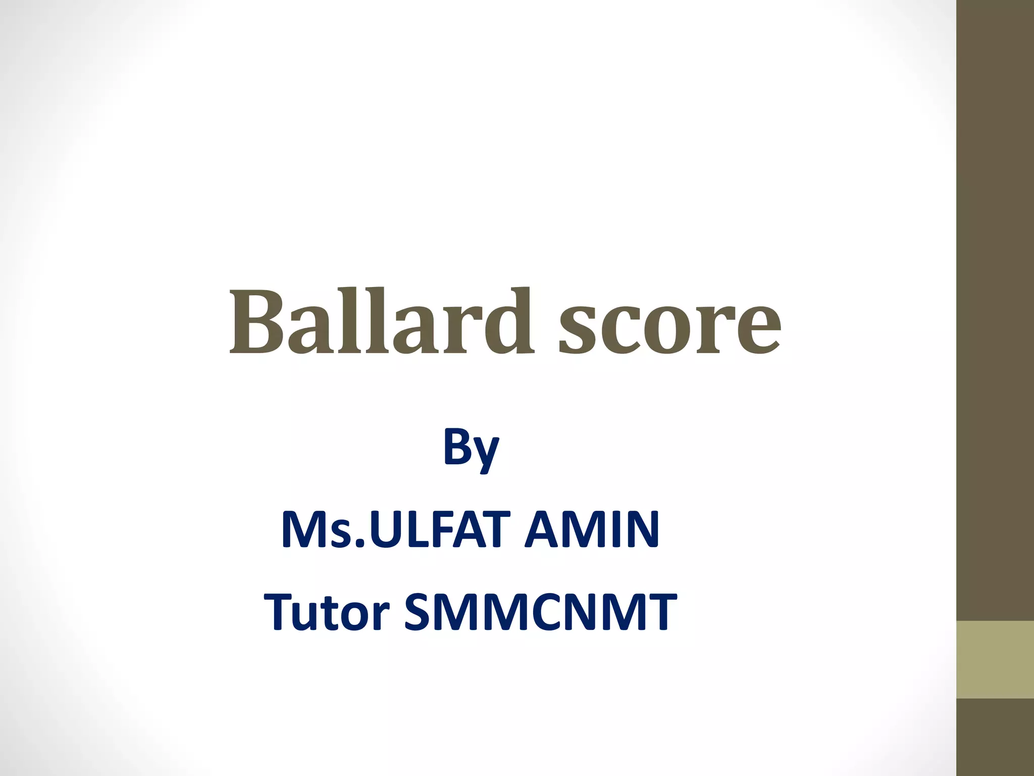 Ballardscore | PPTX