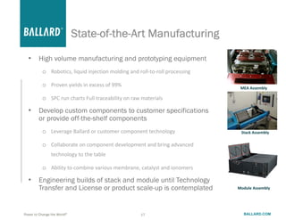 Ballard Power Systems Technology Solutions | PDF