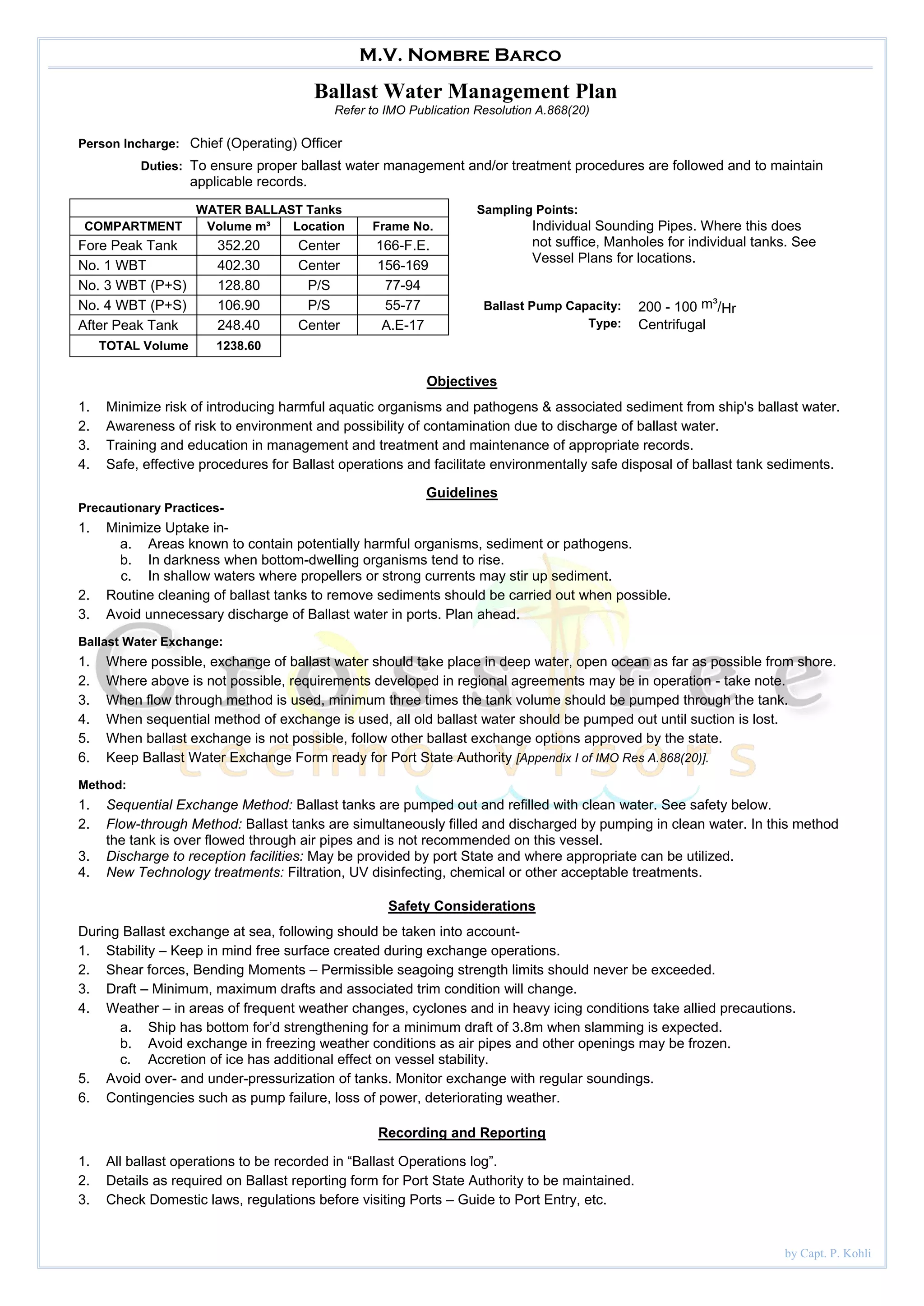 Simple Ballast Plan | PDF