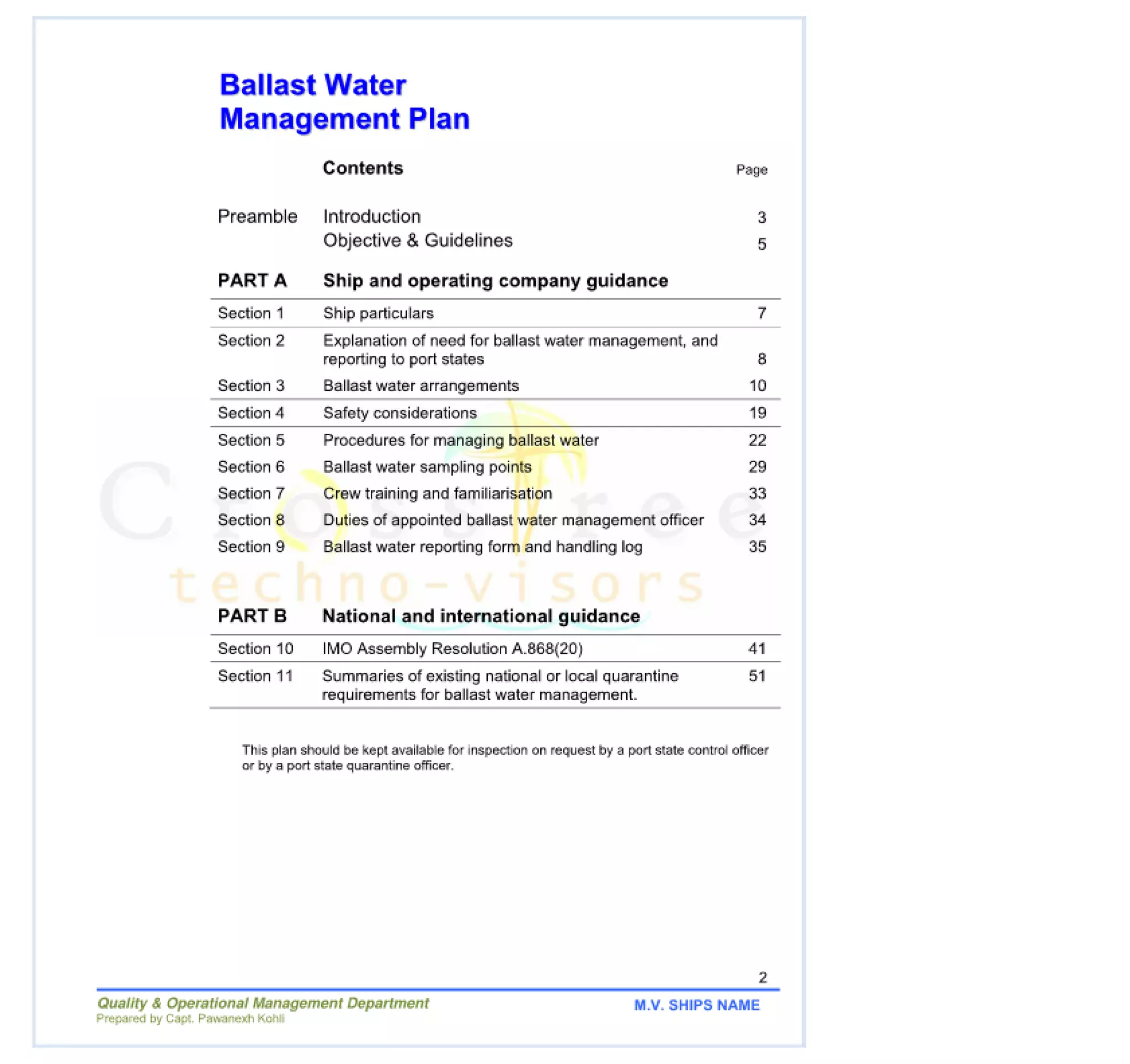 Ballast Water Management | PDF