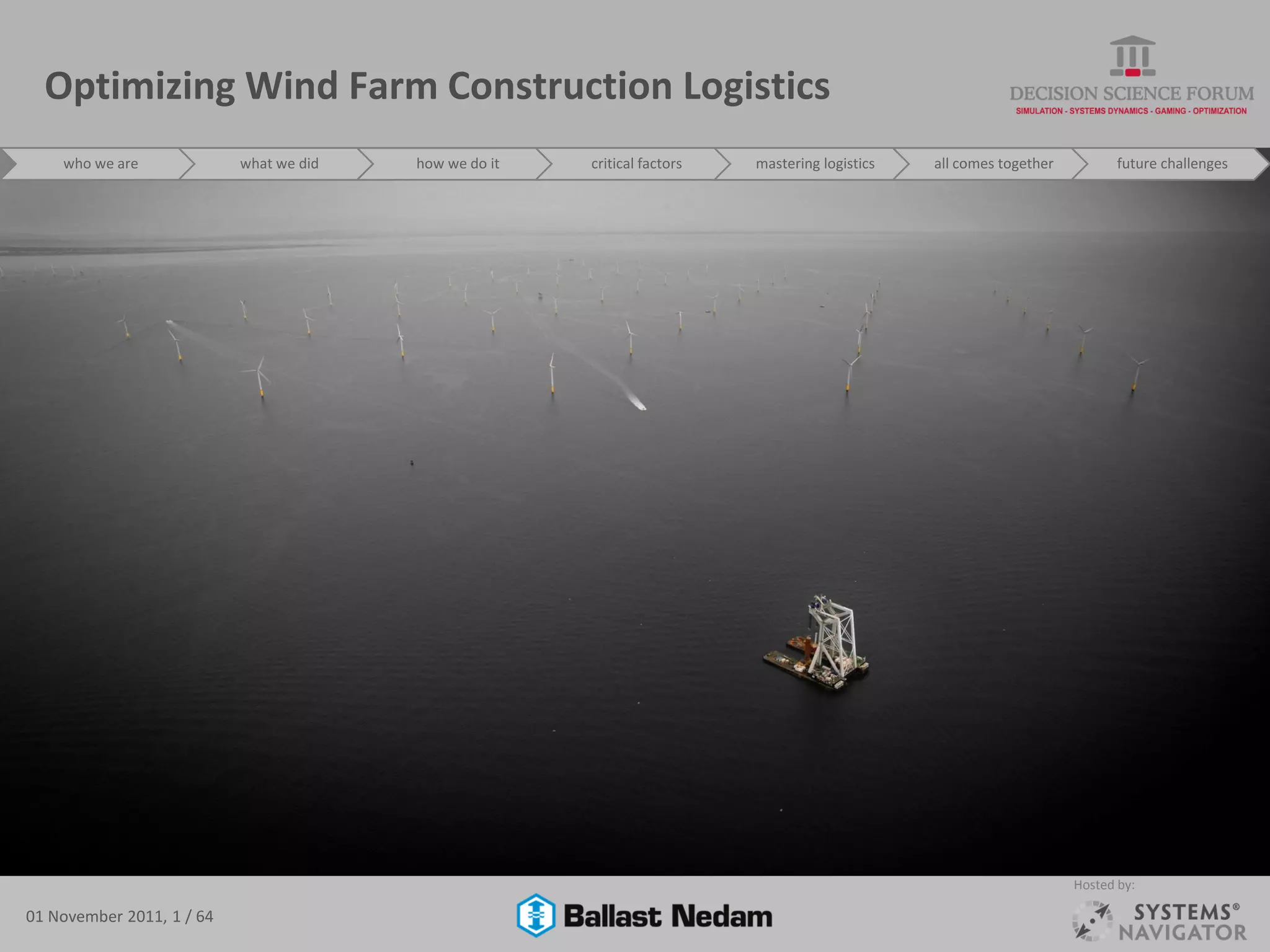 Optimizing wind farm construction logistics | PPT