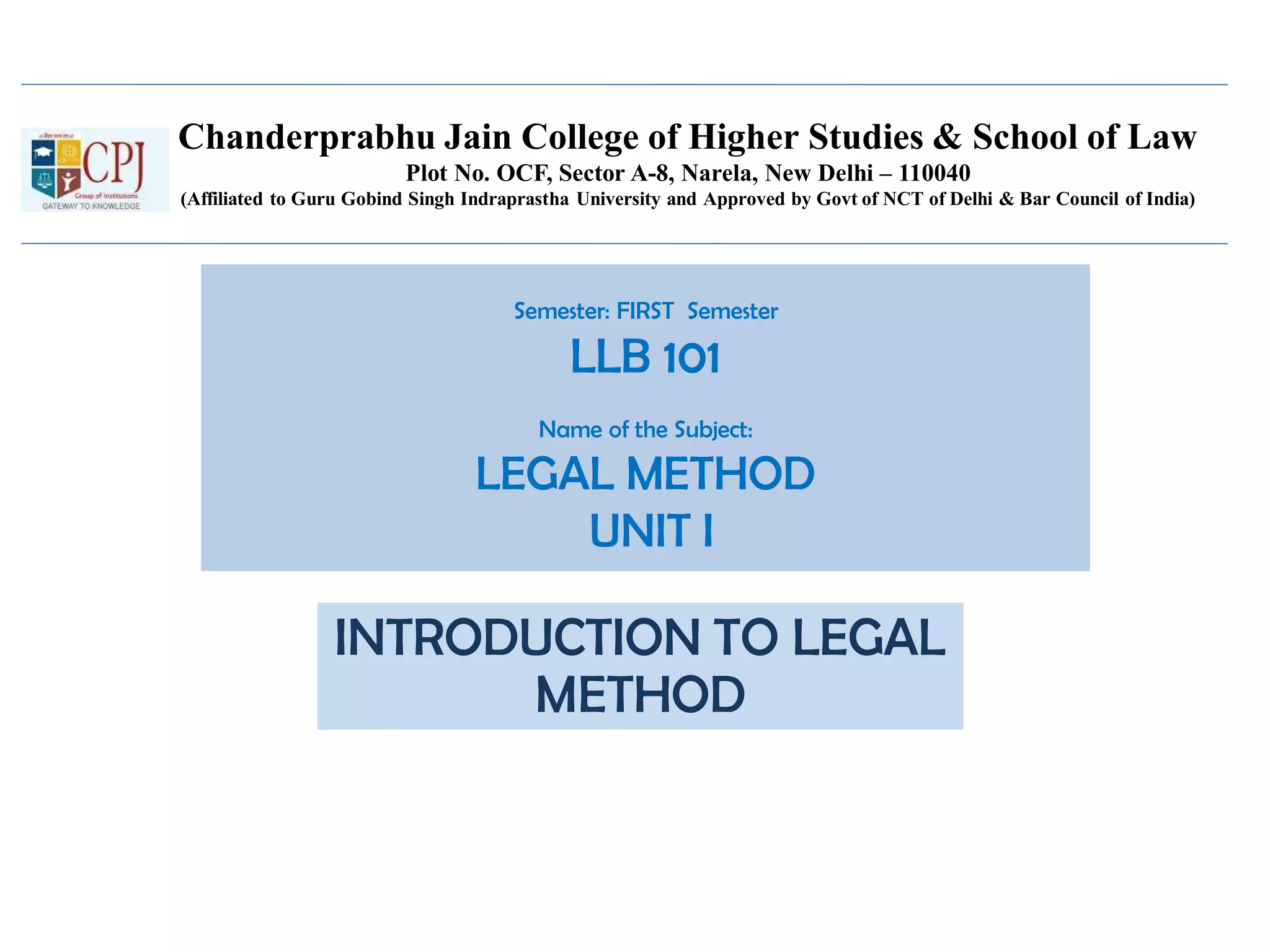 LEGAL METHOD | PDF