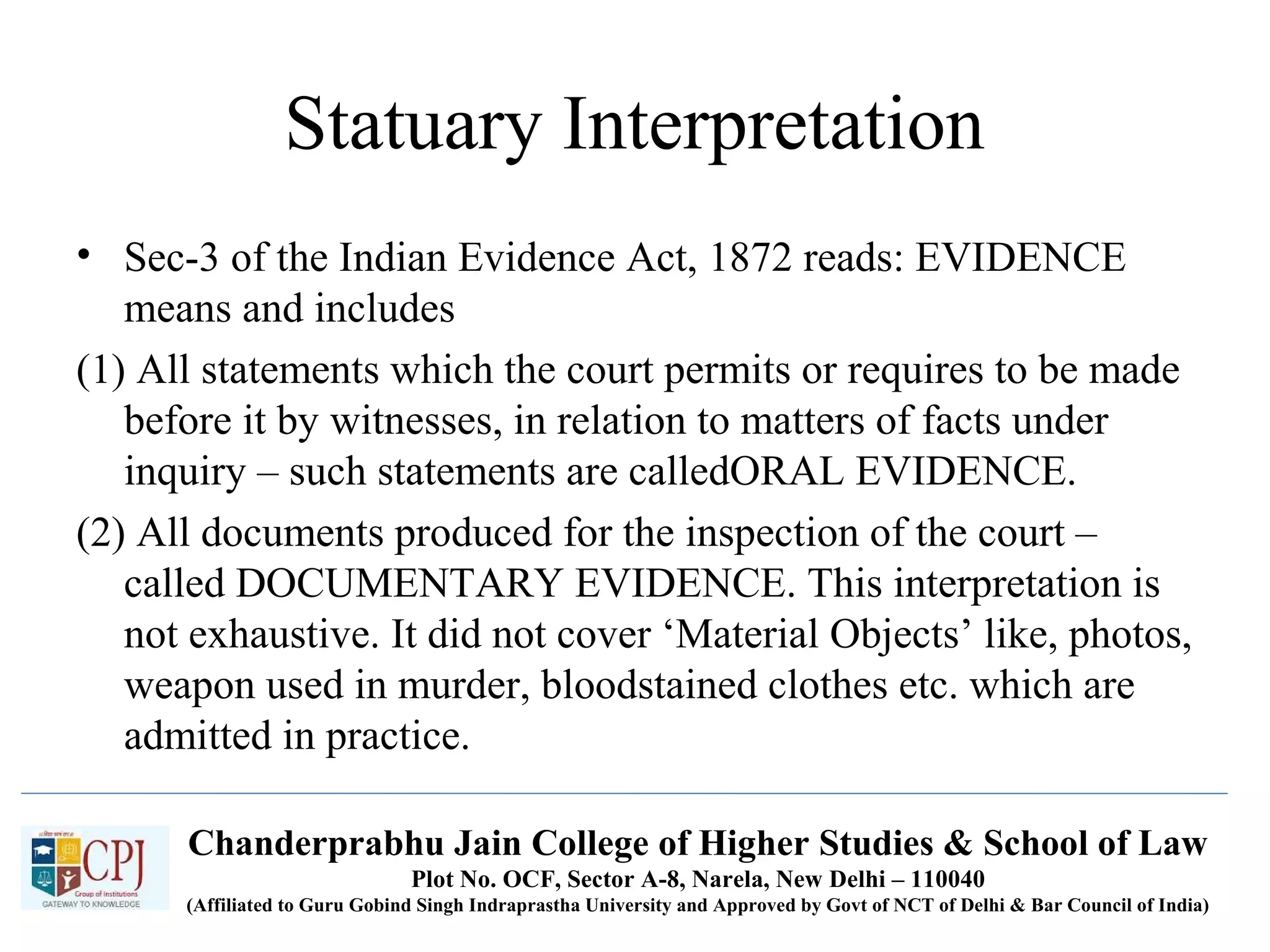 Indian Evidence Act 1872 | PPT