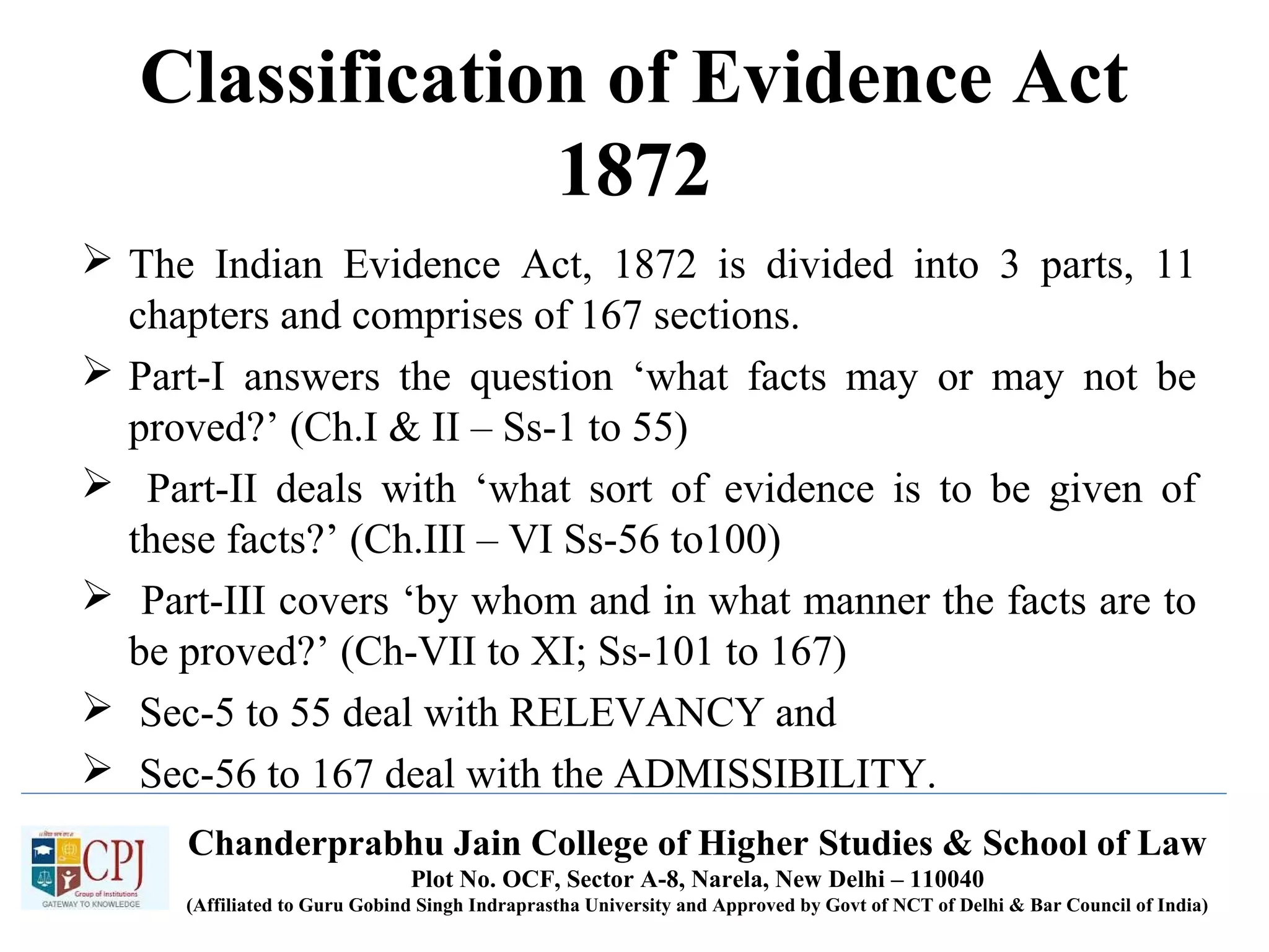 Indian Evidence Act 1872 | PPT
