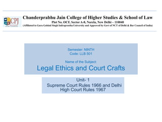 Legal Ethics and Court Crafts | PPTX