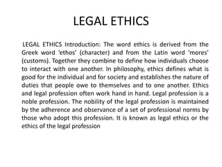 Legal Ethics and Court Crafts | PPTX
