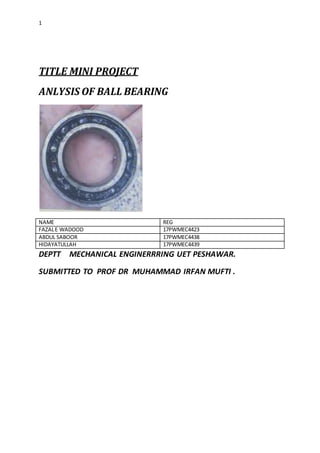 Ball bearing project | DOCX