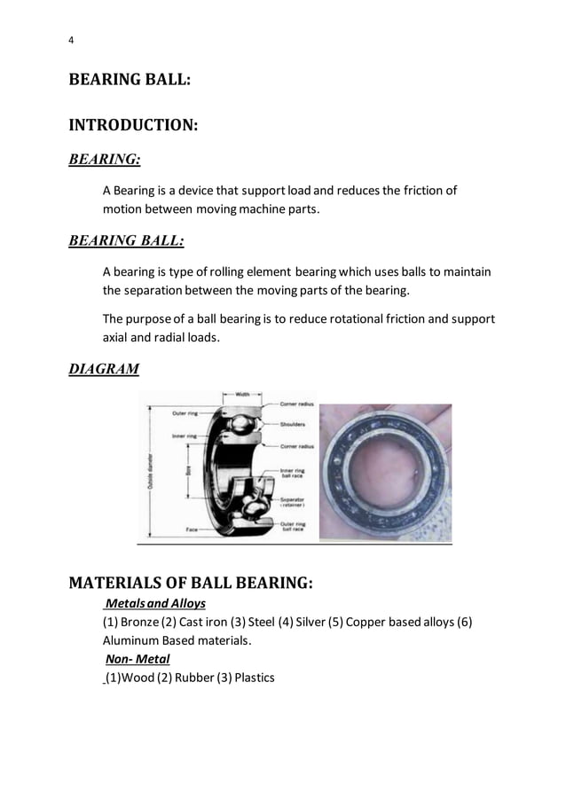 Ball bearing project