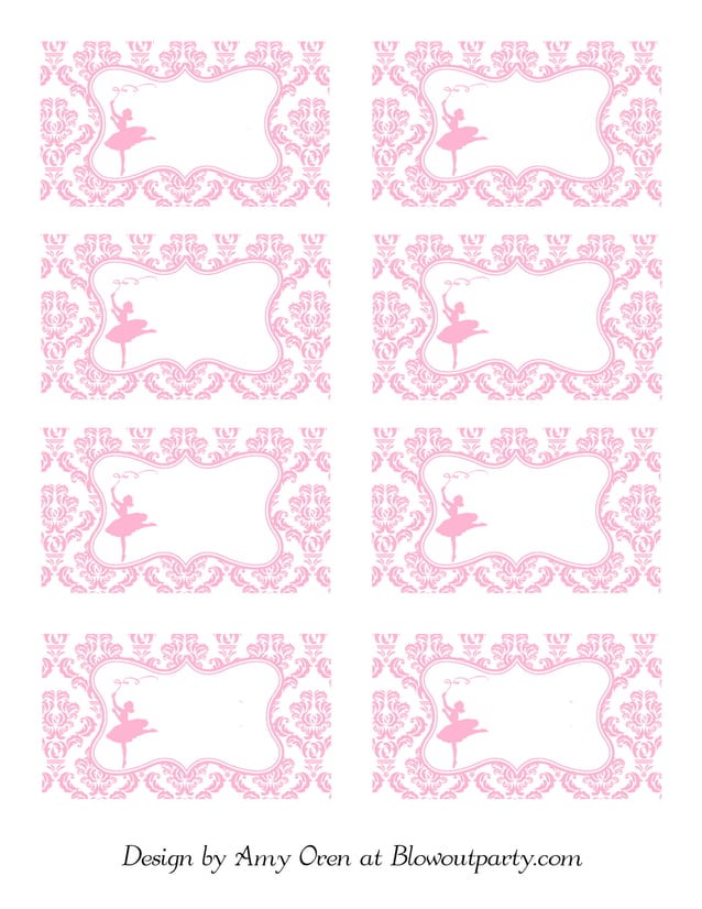 Ballerina party-free-printable-nametags | PDF