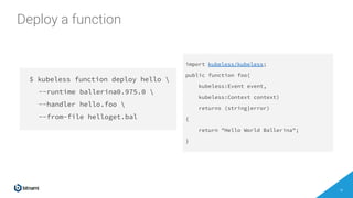 Ballerina Serverless with Kubeless | PPT