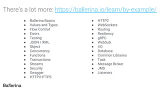 Ballerina Serverless with Kubeless | PPT