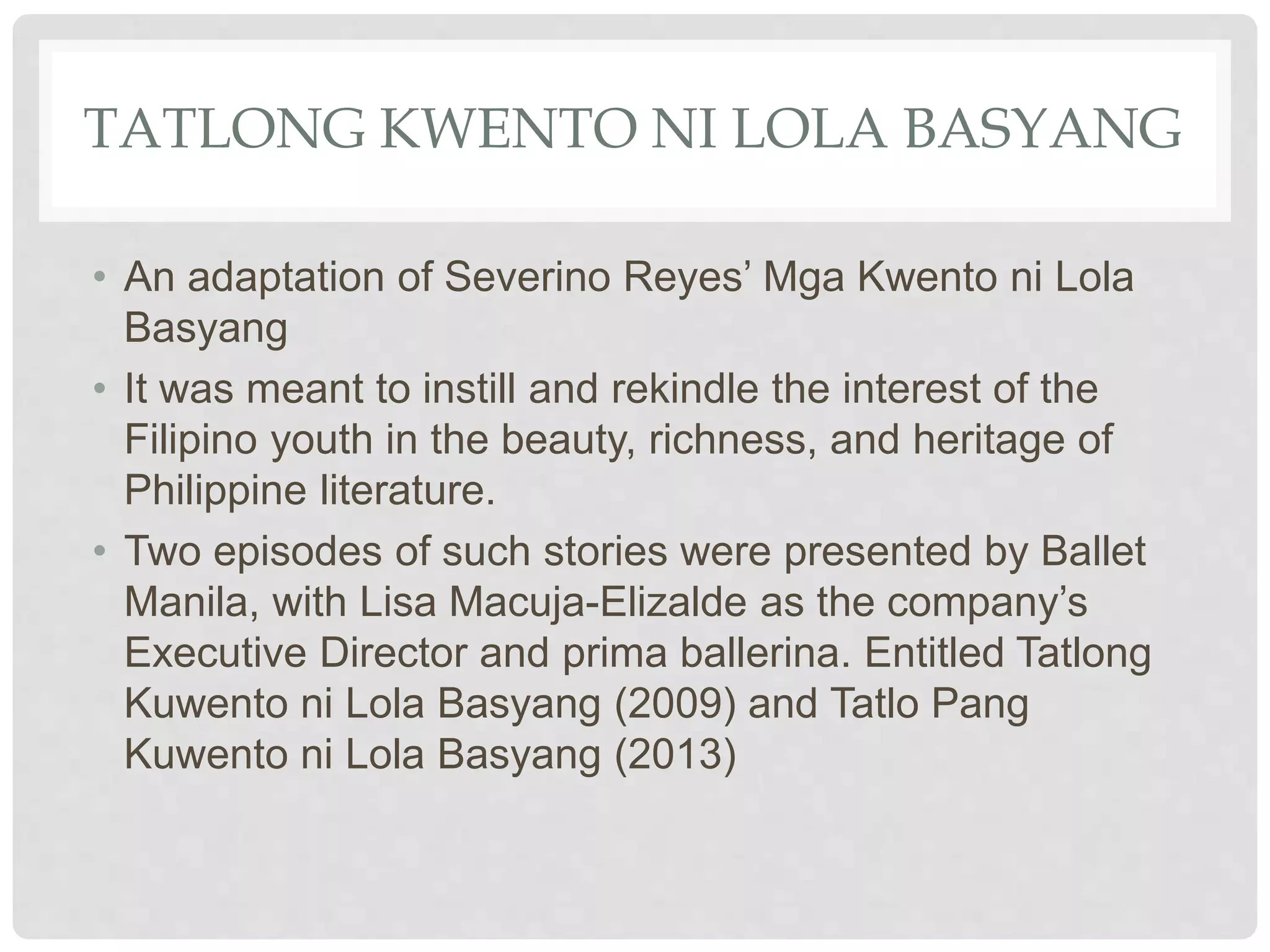 Philippine Ballet | PPTX Philippine Ballet | PPTX
