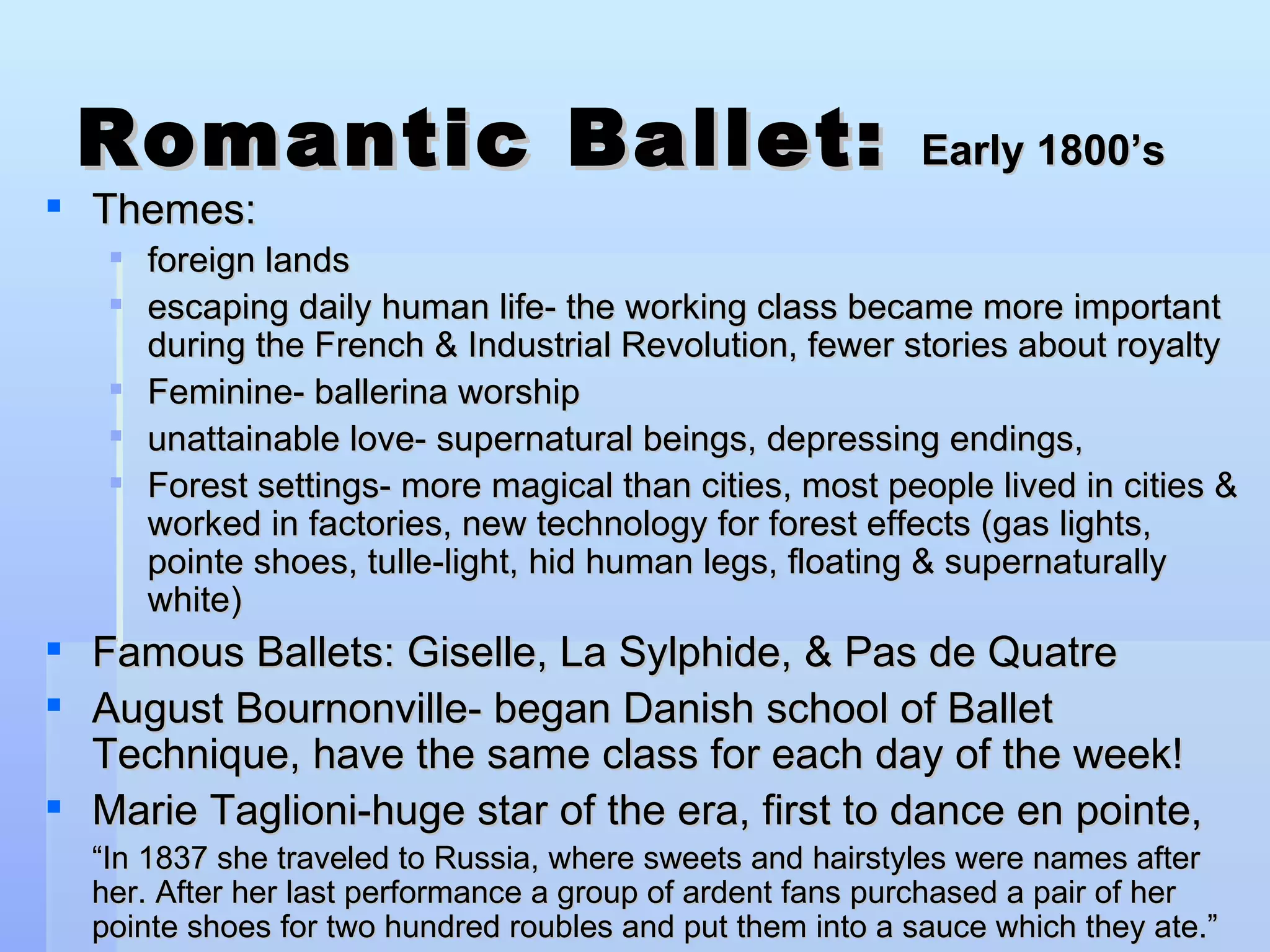 Ballet history | PPT