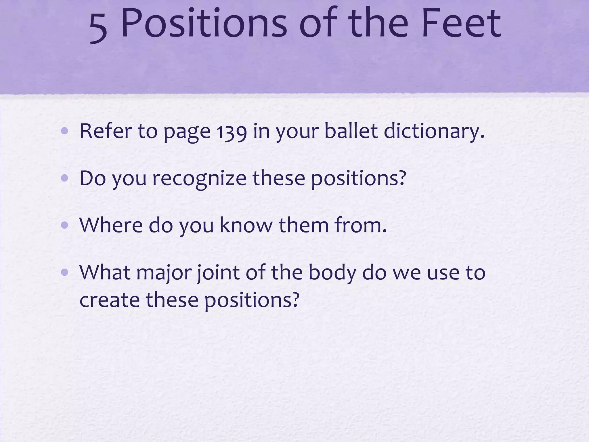 Ballet history and vocabulary | PPT