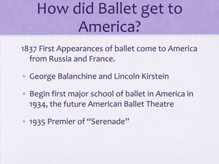 Ballet history and vocabulary | PPT