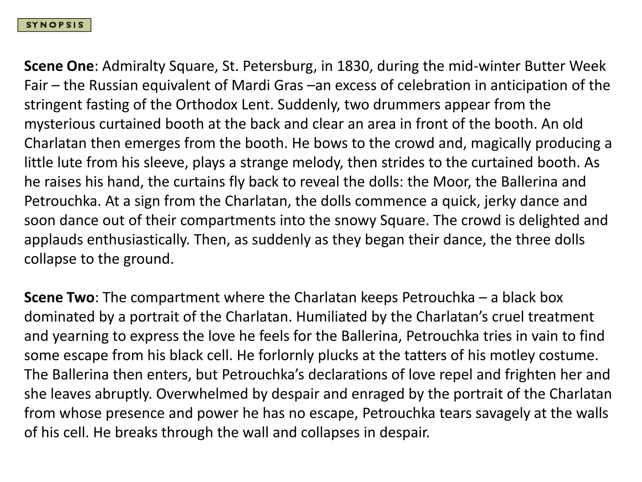 Ballets russes pétrouchka | PPTX