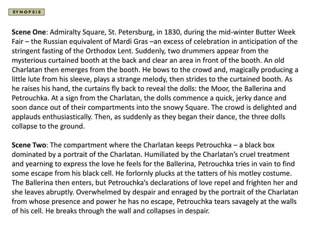 Ballets russes pétrouchka | PPTX