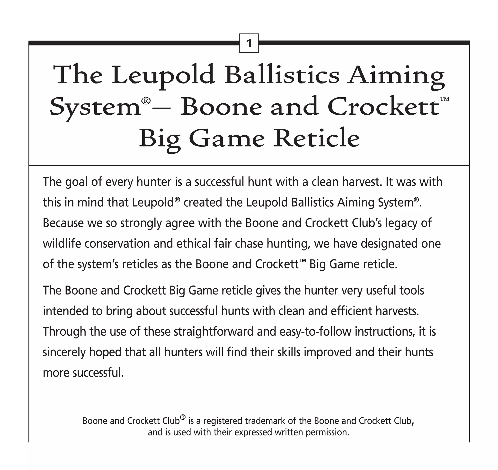 Ballistic Aiming System Manual | Leupold | Optics Trade | PPT