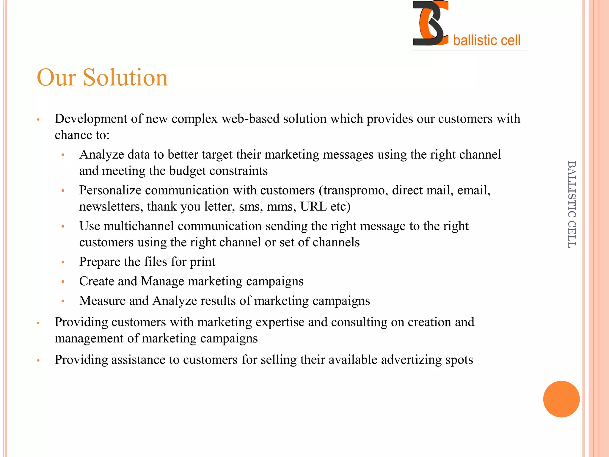 Ballistic cell Tisee Presentation | PPT