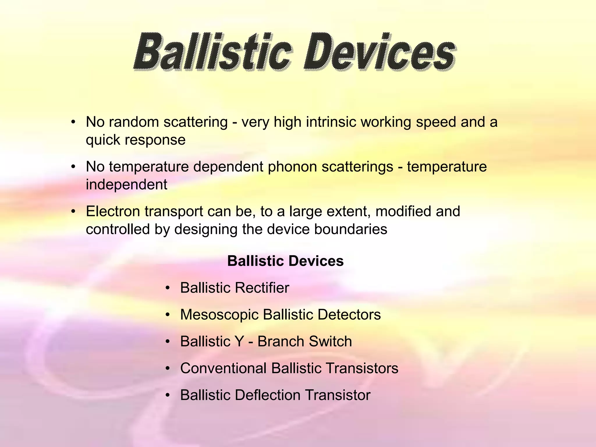Ballistic Devices - Vikram.ppt | Physics | Science