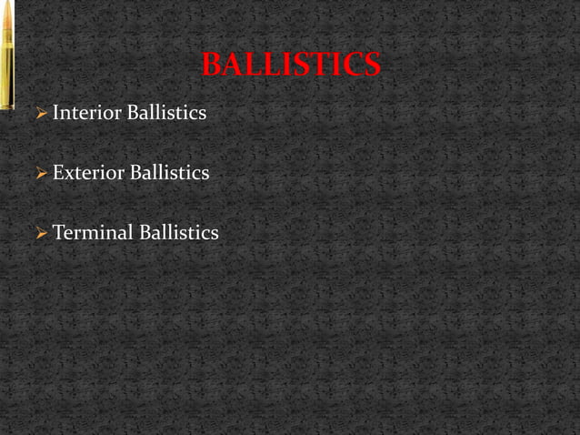 Ballistics | PPT
