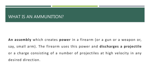 Introduction to Forensic Ballistics | PPTX | Arms & Ammunition ...