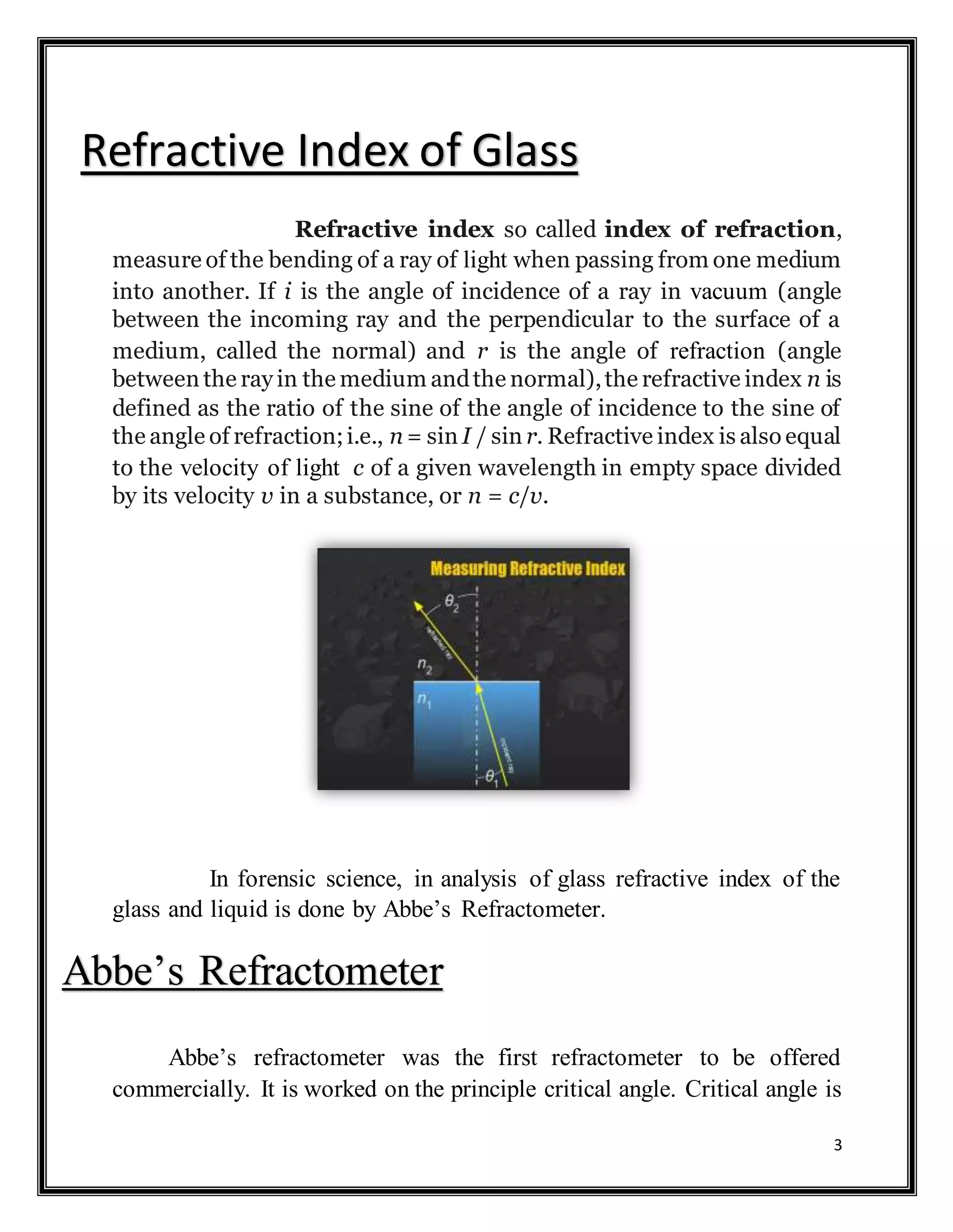 Ballistics abbe's refractometer | DOCX
