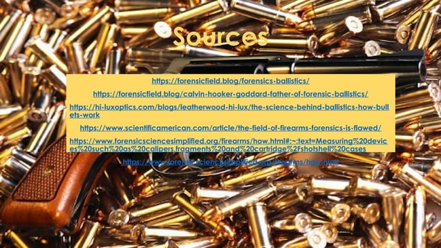 Ballistics in Forensic Science Power Point | PPTX | Arms & Ammunition ...