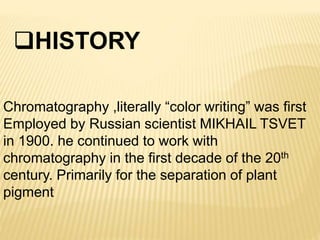 Chromatography | PPTX
