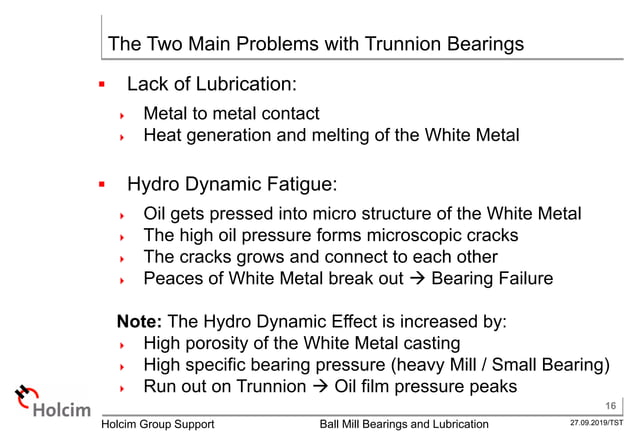 ball mill bearing slide shoe bearing trunion bearing metal | PDF ...